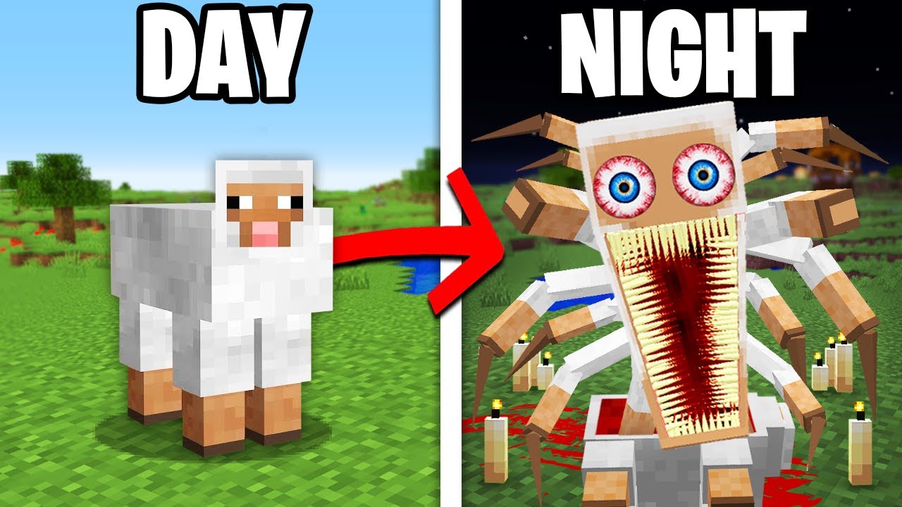 Minecraft but It Gets Scary at Night... - Minecraft videos