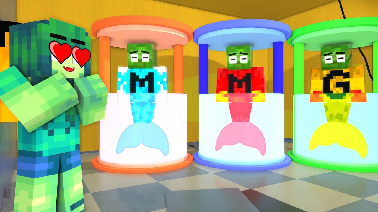 Monster School : Zombie x Squid Game Doll Real Mermaid - Minecraft ...