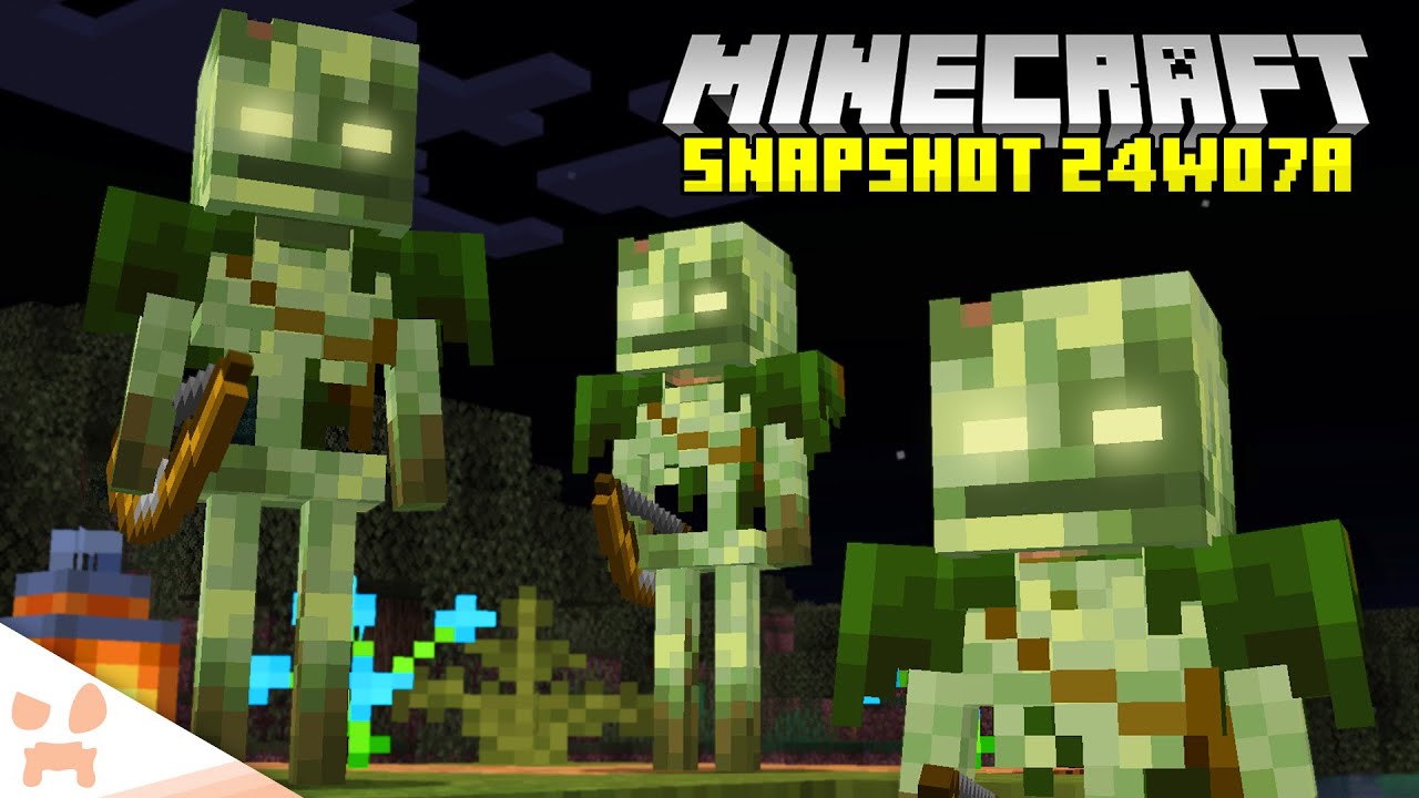 NEW MOB : THE BOGGED | Minecraft 1.21 Snapshot 24w07a - Minecraft videos