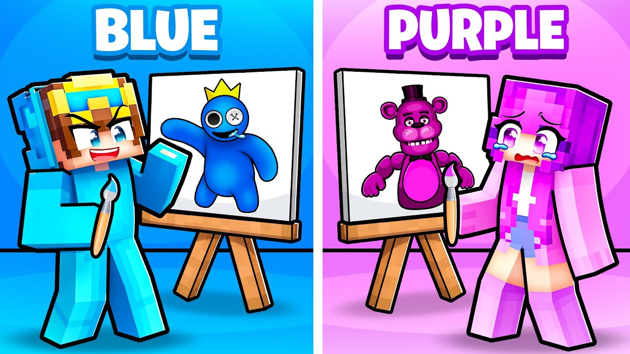 ONE COLOR Speed Draw in Minecraft! - Minecraft videos