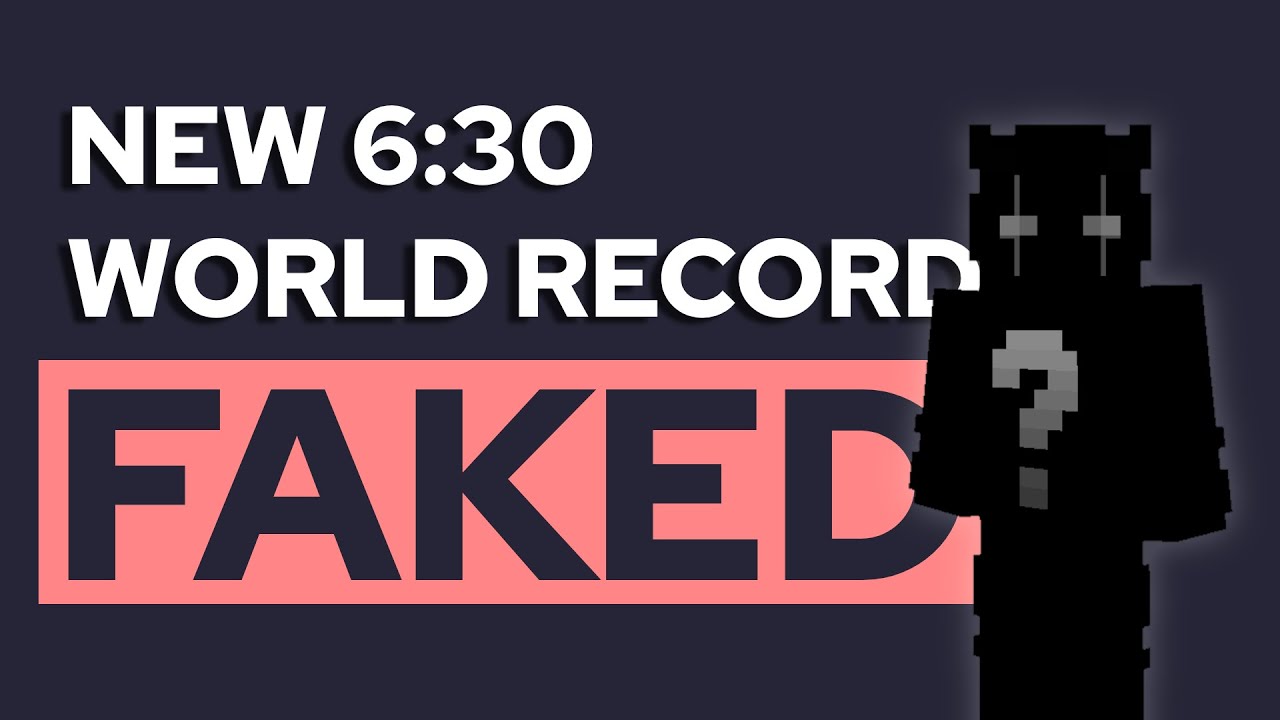 The New Minecraft Speedrun World Record is FAKE. - Minecraft videos