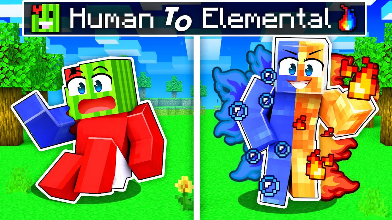 Turning Into an ELEMENTAL In Minecraft! - Minecraft videos