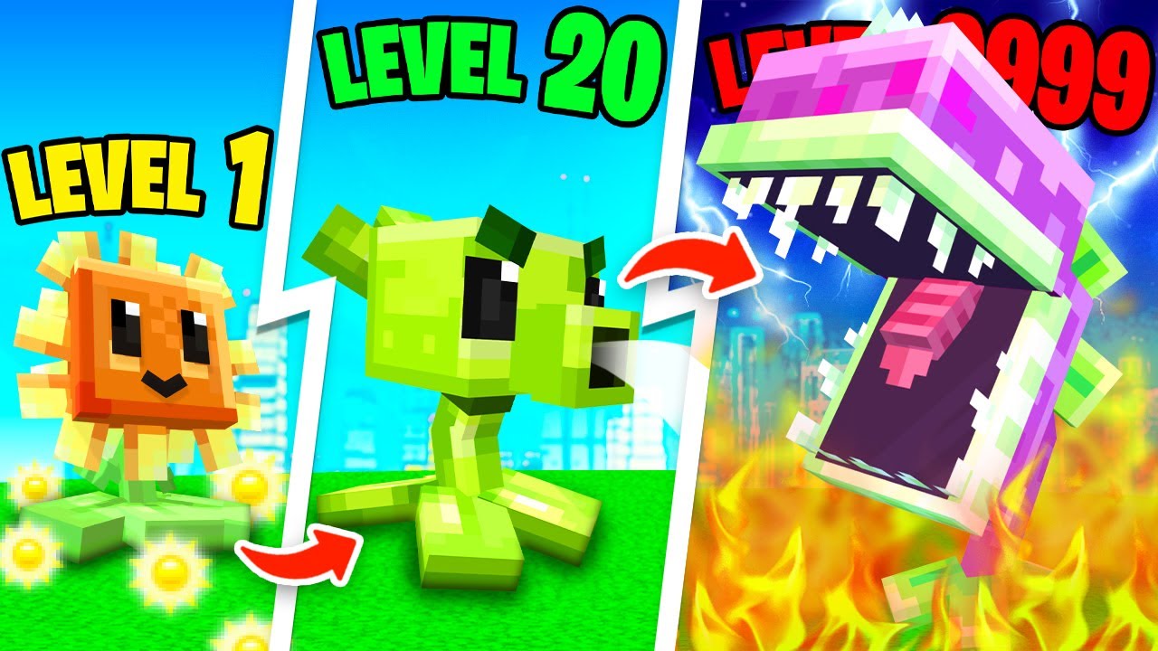 Upgrading NOOB to GOD PLANTS in Minecraft - Minecraft videos