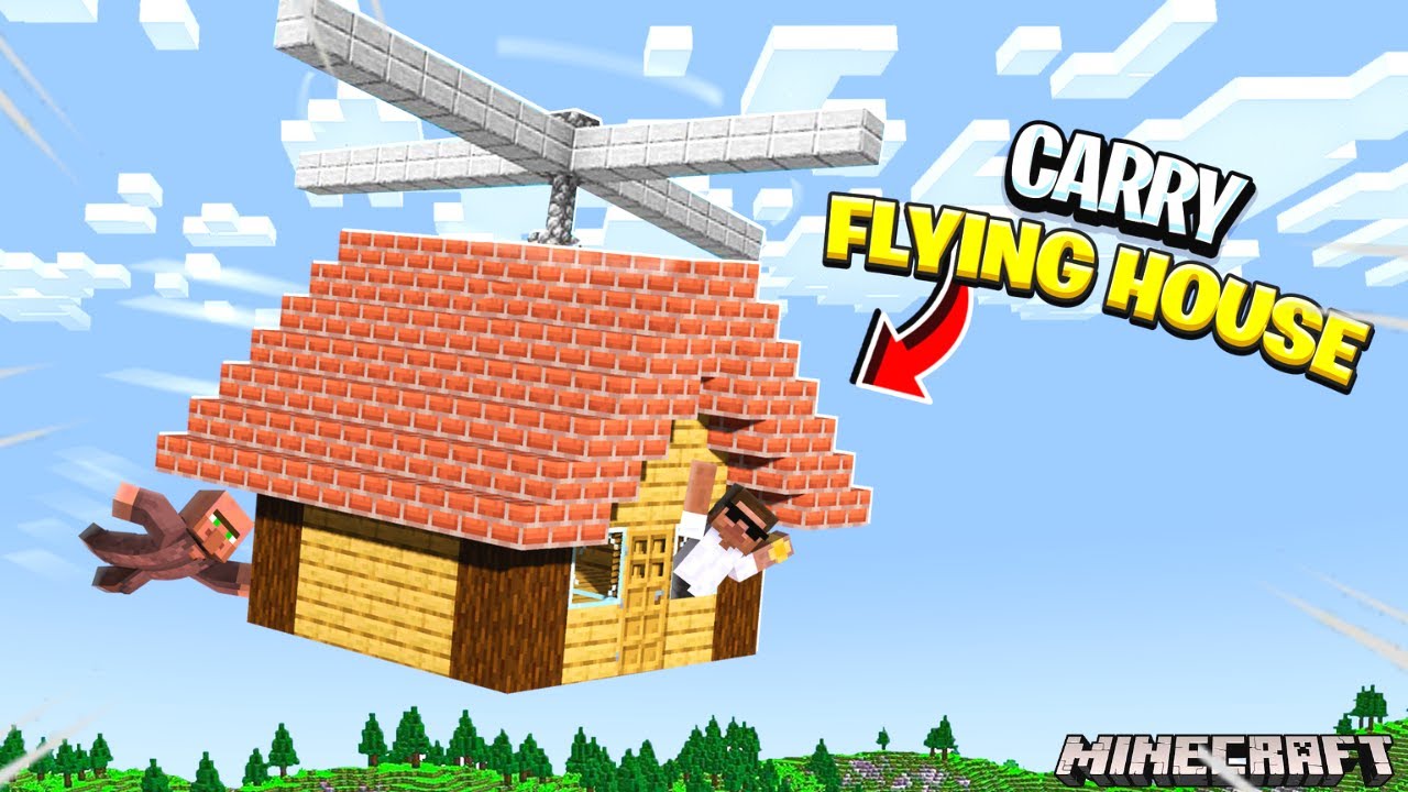 WHY I CRAFT THIS FLYING HOUSE IN MINECRAFT! - Minecraft videos