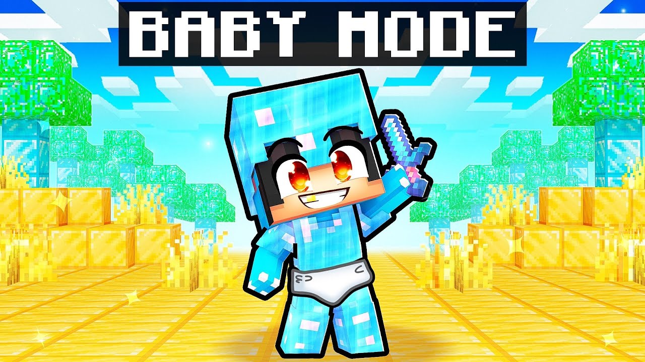 We Played Minecraft In BABY MODE! - Minecraft videos