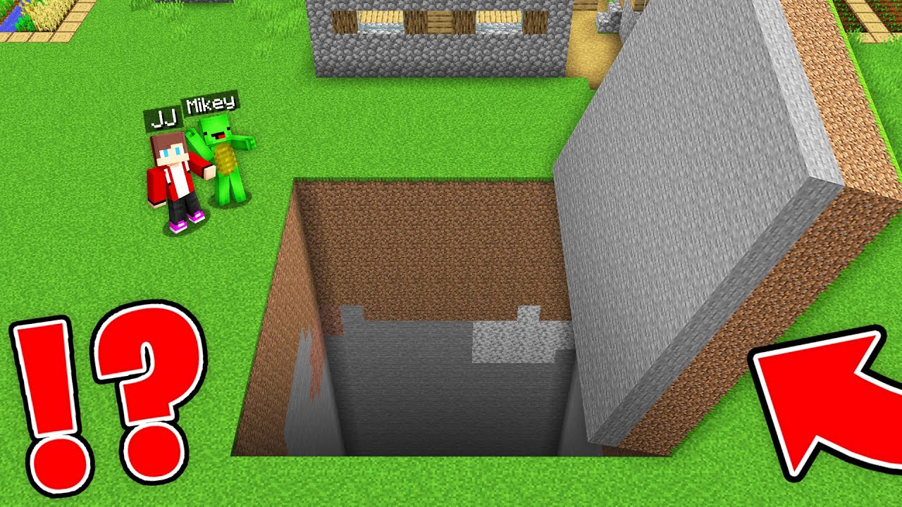 What JJ and Mikey Find inside TUNNEL in BIGGEST DEEP under VILLAGE in Minecraft Maizen ...