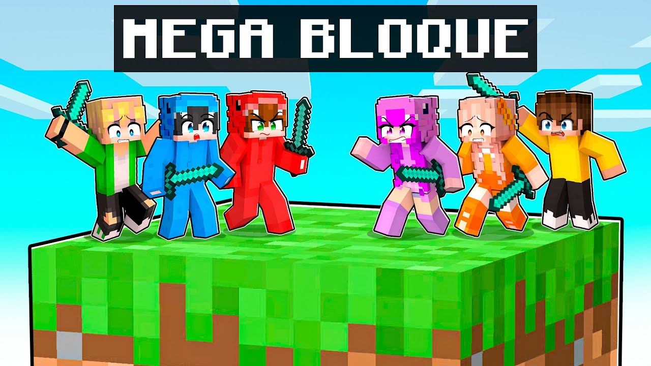 Atrapados en un MEGA BLOQUE en Minecraft! - Minecraft videos