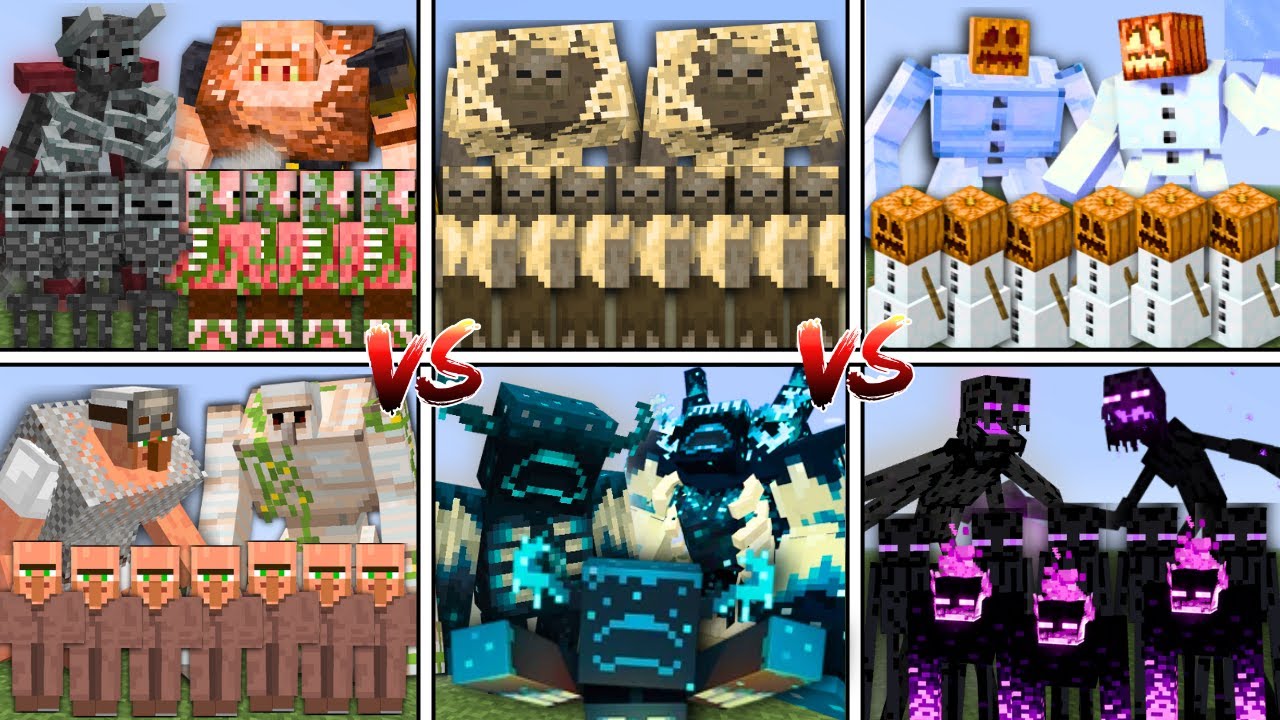 BIOME ARMY vs BIOME ARMY in Minecraft Mob Battle - Minecraft videos