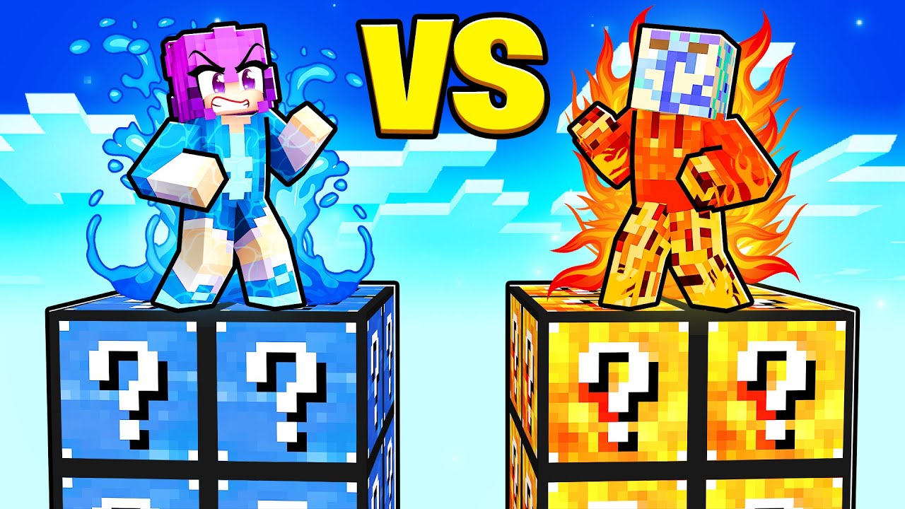 ELEMENTAL LUCKY BLOCK Tower Race in Minecraft! - Minecraft videos