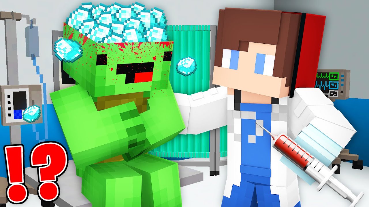 How JJ Saved Mikey's BRAIN From Diamonds in Minecraft? - Maizen ...