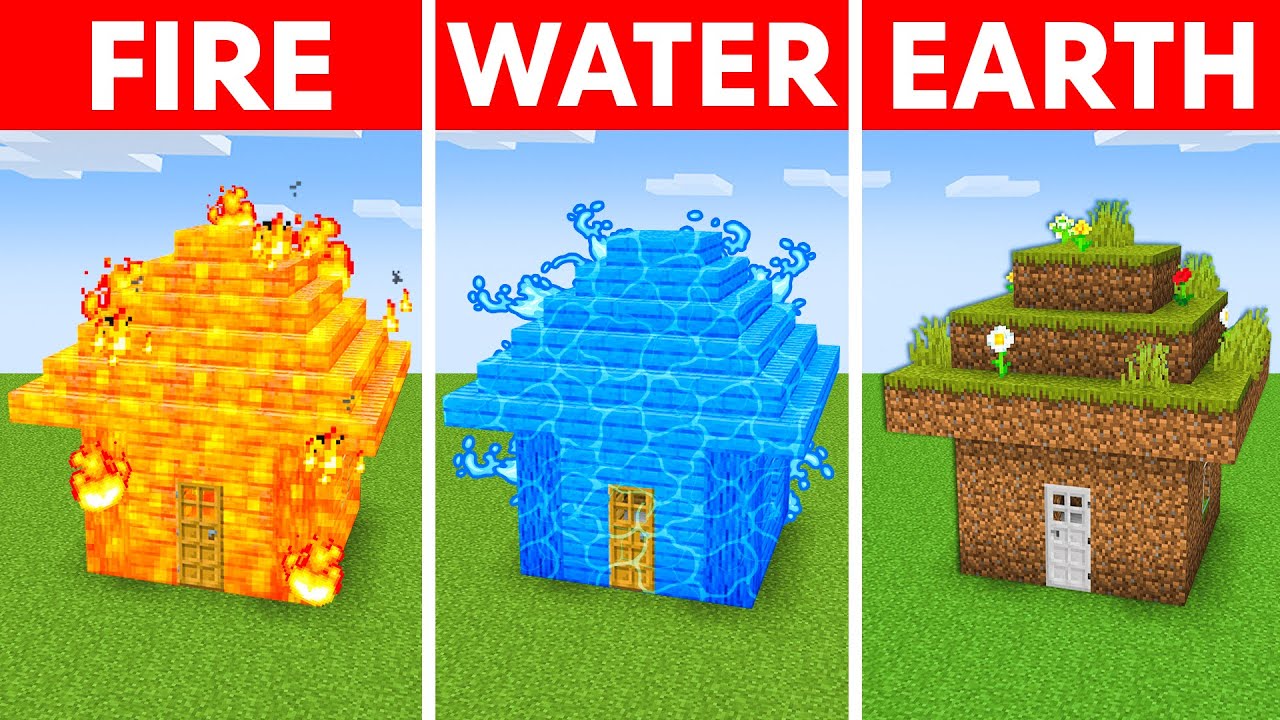 I Built A House For EVERY ELEMENT in Minecraft - Minecraft videos