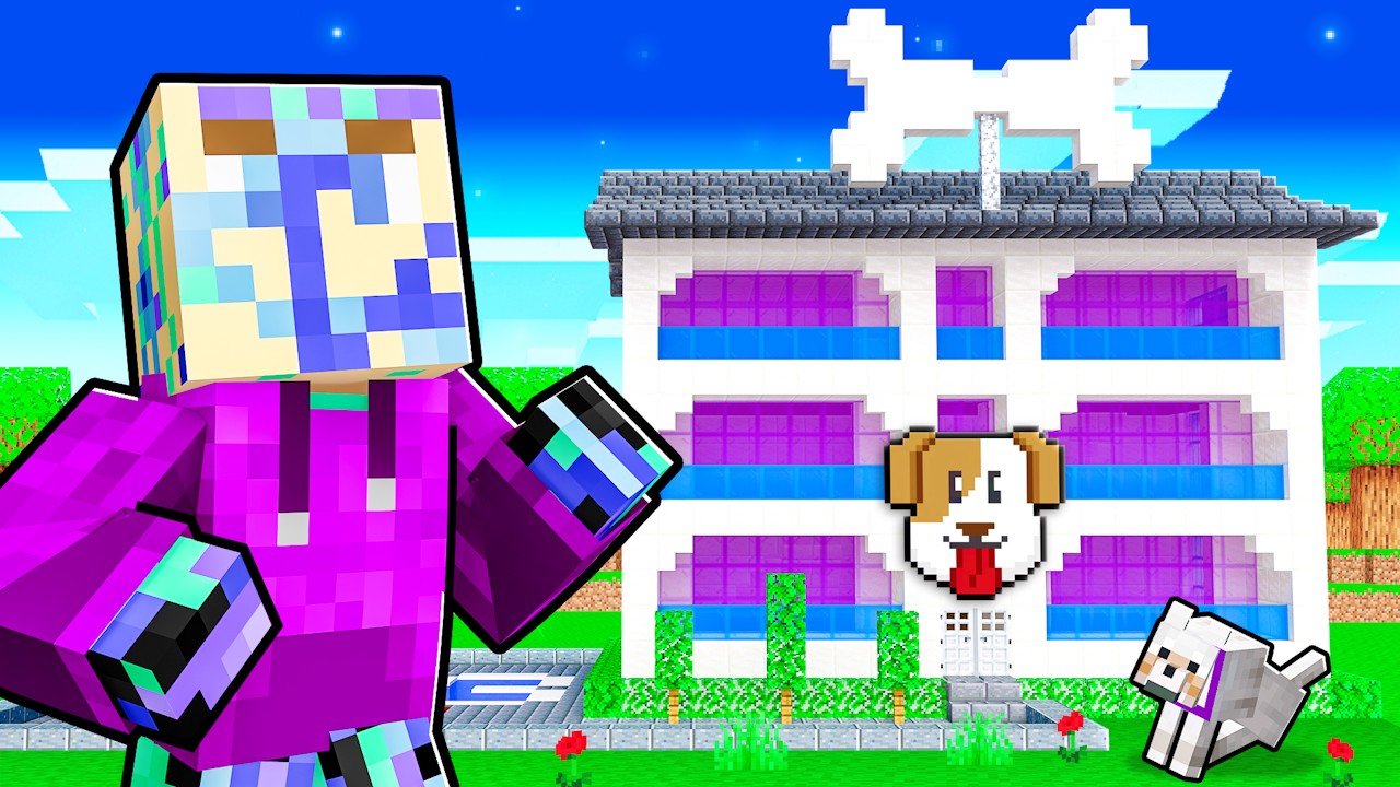 I Built a DREAM DOG HOUSE in Minecraft! - Minecraft videos