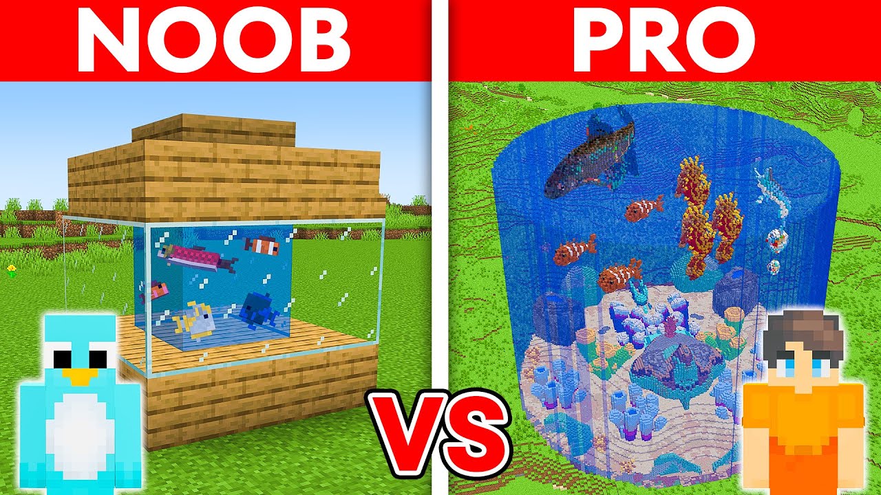 I Built an Aquarium for EVERY FISH in Minecraft - Minecraft videos