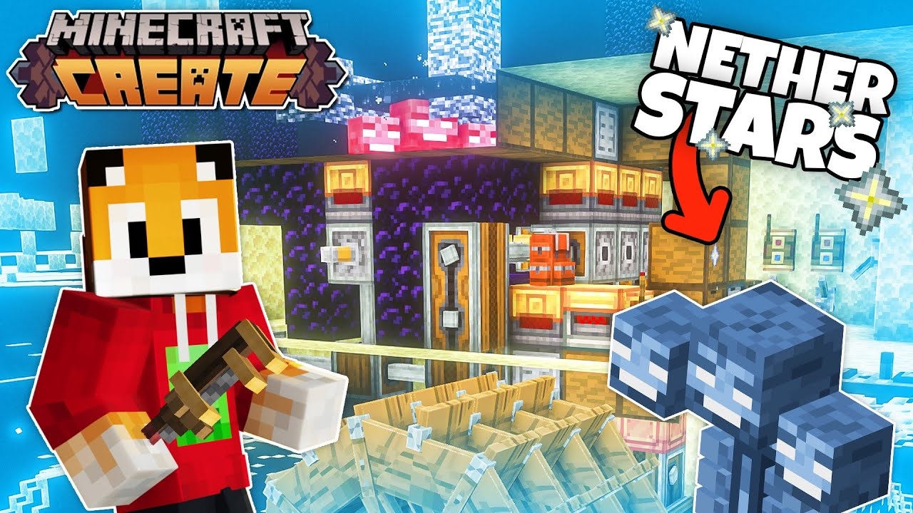 I built an AUTOMATIC NETHER STAR FARM in Minecraft Create Mod ...