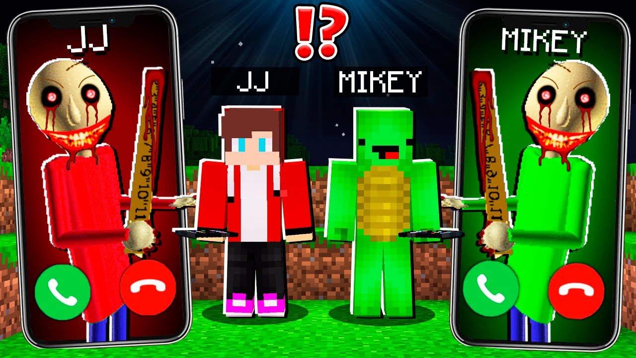 JJ Creepy BALDI vs Mikey BALDI CALLING to MIKEY and JJ at 3:00am ! - in Minecraft Maizen ...