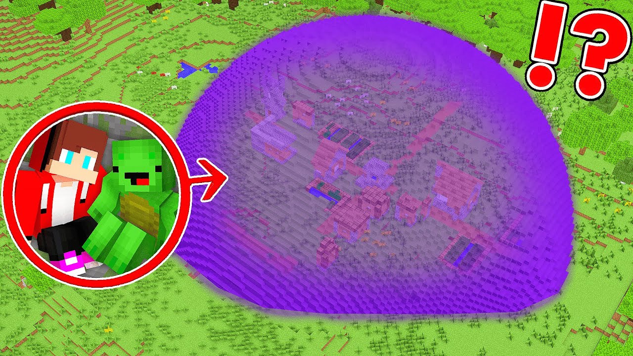 JJ and Mikey Found CURSED VILLAGE inside PORTAL SPHERE in Minecraft Maizen! - Minecraft videos