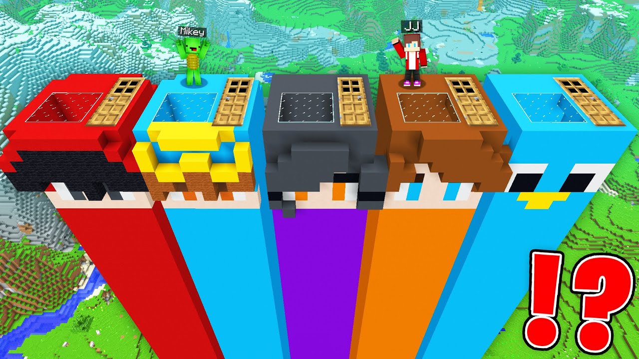 JJ and Mikey Found SUPER LONG YOUTUBER HOUSE inside CASH, NICO, MILO, CHIP, APHMAU in Minecraft ...