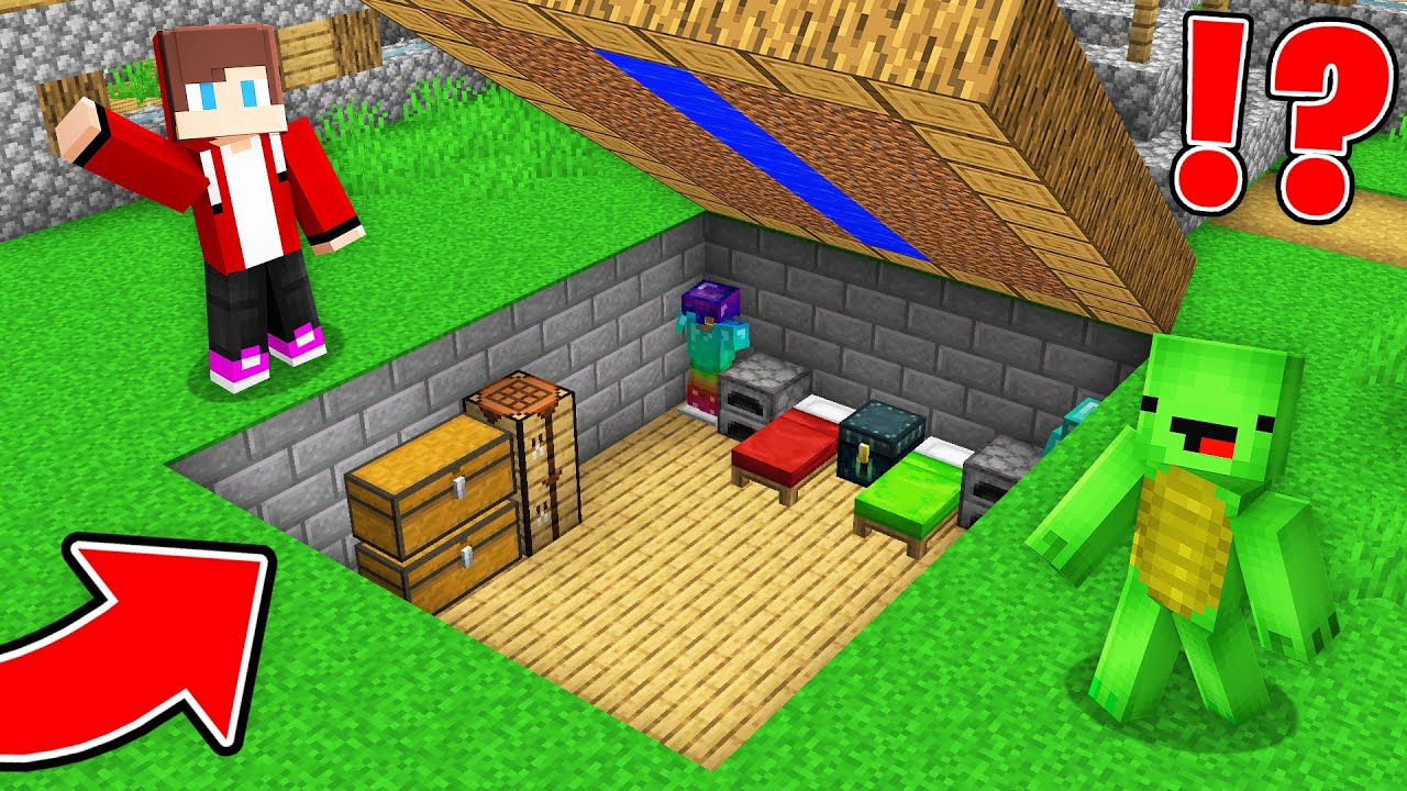 JJ and Mikey RAISED FARMLAND and Found SECRET PASSAGE in Minecraft Maizen! - Minecraft videos