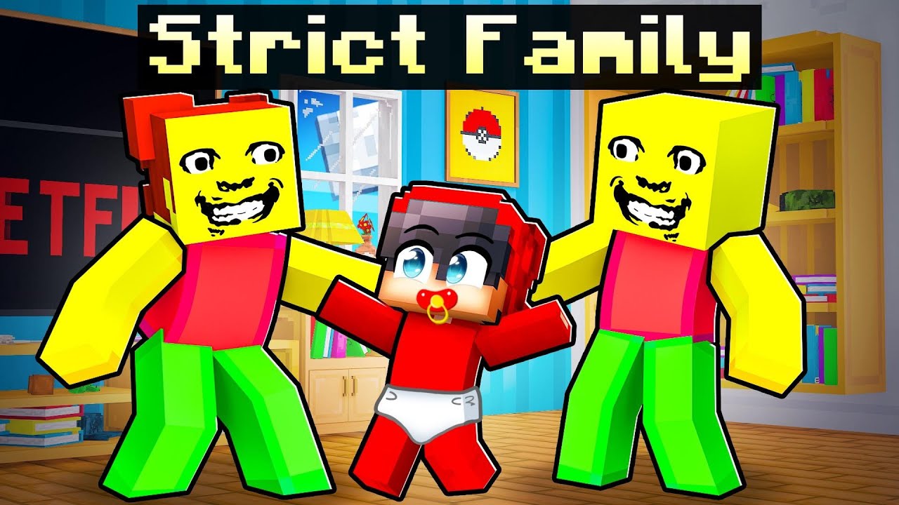 Joining the STRICT FAMILY in Minecraft! - Minecraft videos