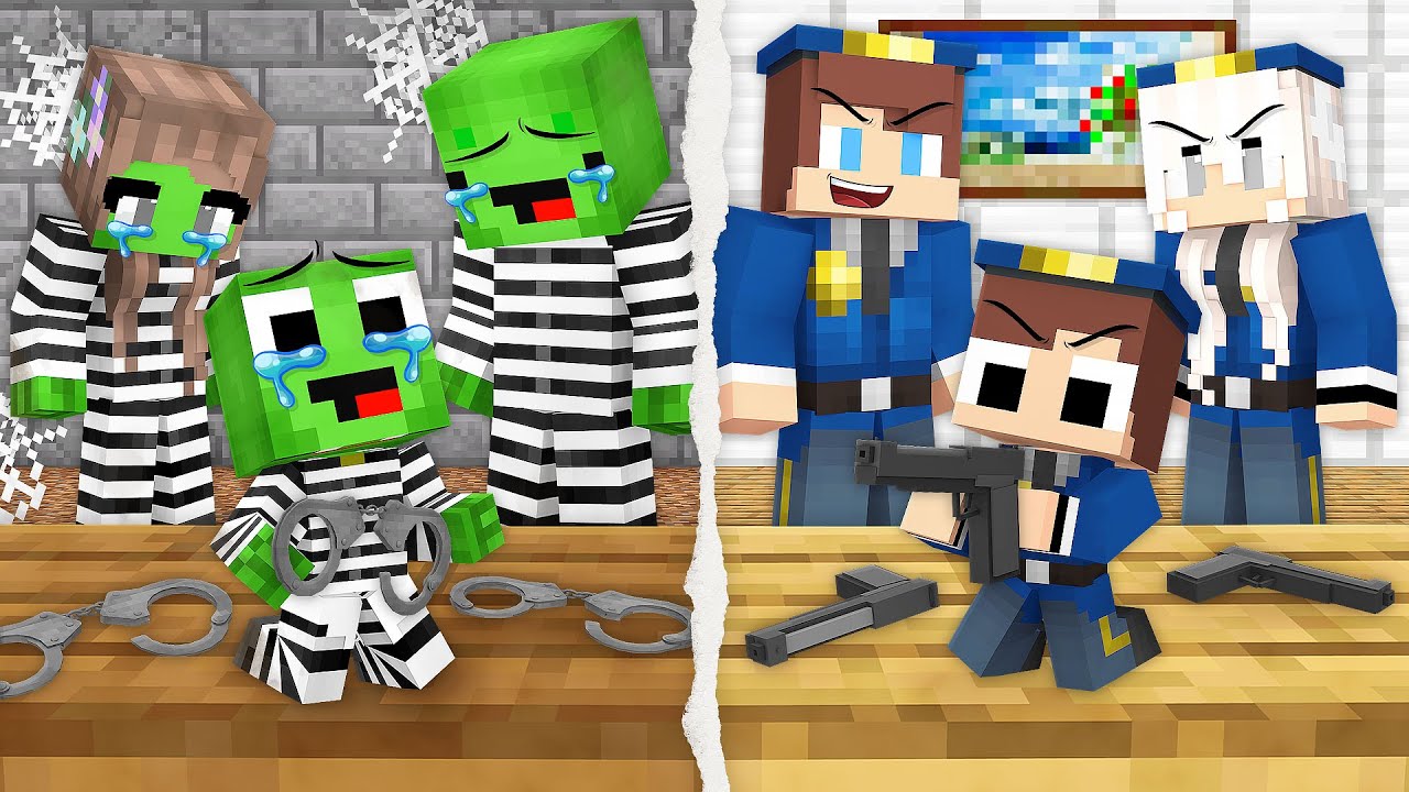 Mikey Family CRIMINAL vs JJ Family POLICE Survival Battle in Minecraft (Maizen) - Minecraft videos