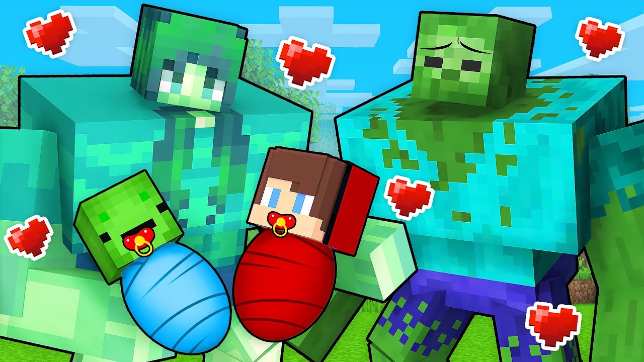 Mikey and JJ Joined The MUTANT ZOMBIE FAMILY in Minecraft! (Maizen) - Minecraft videos
