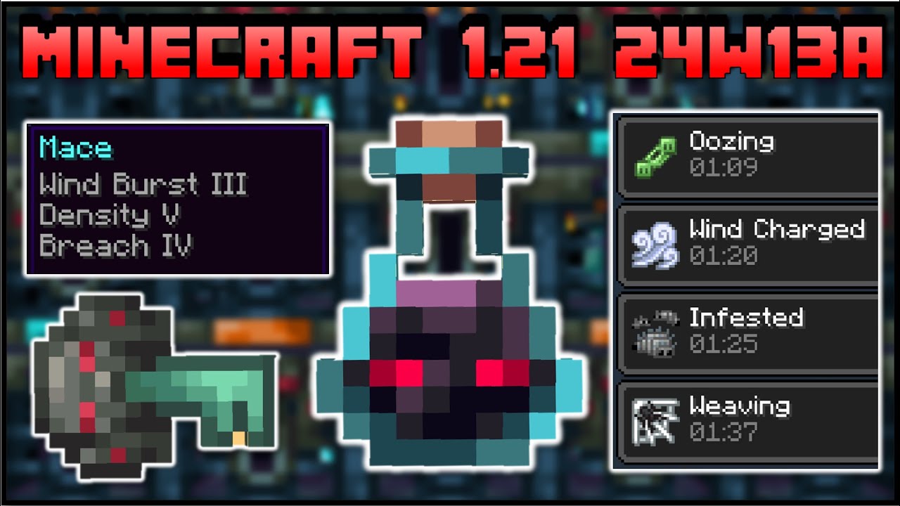 Minecraft 1.21 - Snapshot 24w13a - Ominous Events, Mace Enchantments ...