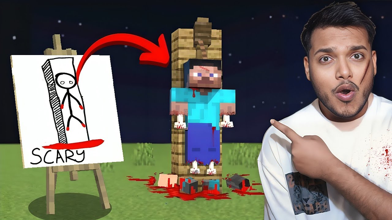 Minecraft Anything Scary You Draw You Get ! - Minecraft videos