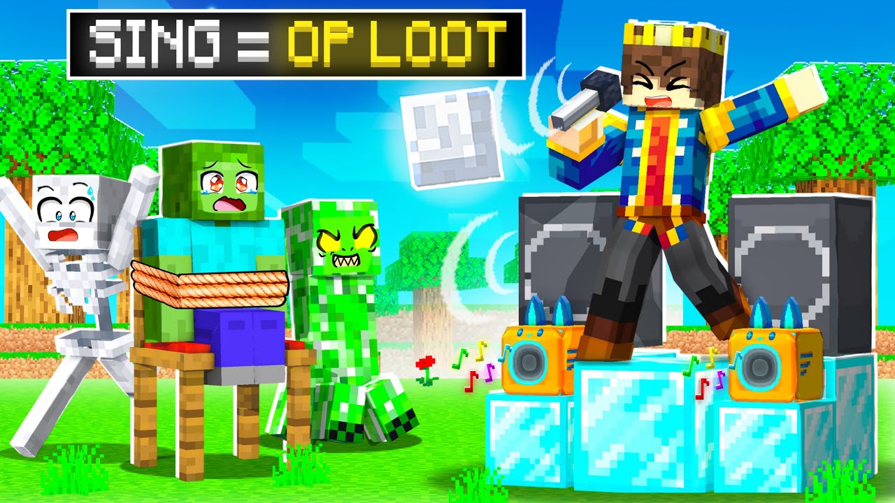 Minecraft But You Have OP Music Weapons !! - Minecraft videos