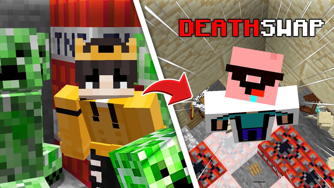 Minecraft DEATH SWAP Challenge Part 2 - Minecraft videos