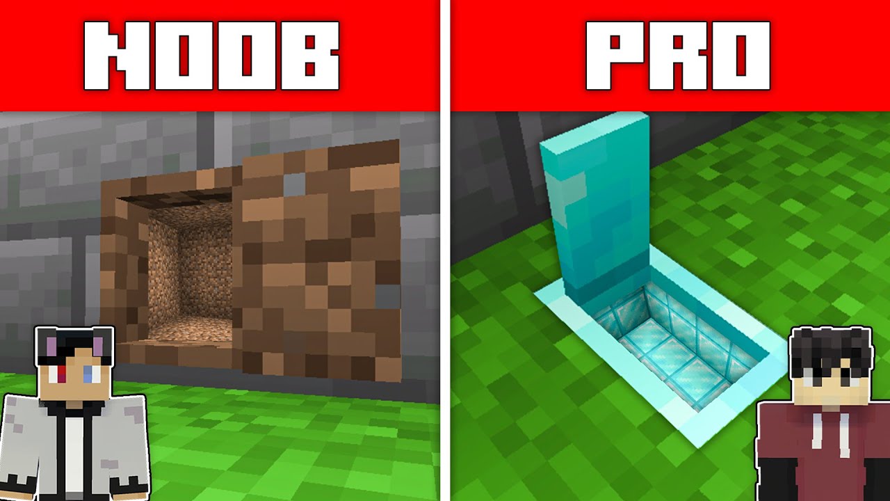 Minecraft NOOB vs PRO: Safest TINY SECRET BASE BUILD CHALLENGE - Minecraft videos
