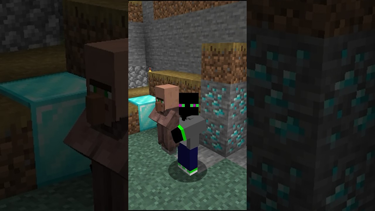 Minecraft Who is bad, me or the villagers or the golem? #shorts ...