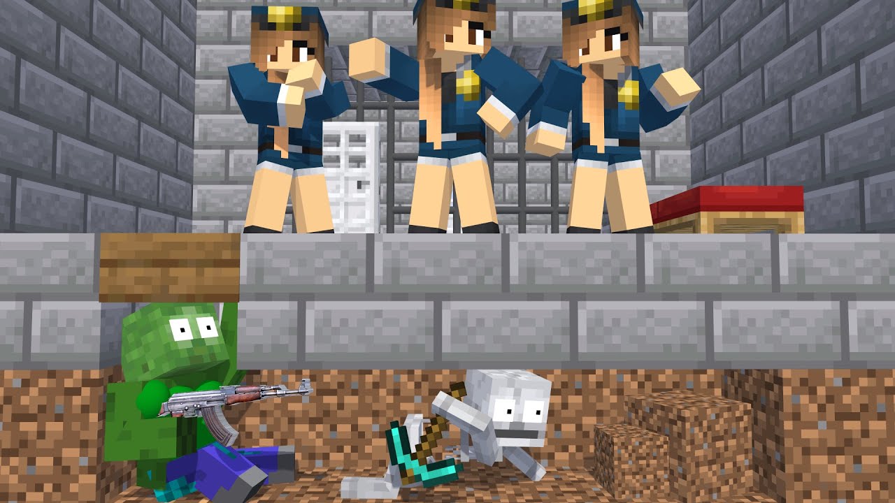 Monster School : ZOMBIE PRISON ESCAPE CHALLENGE - Minecraft Animation ...