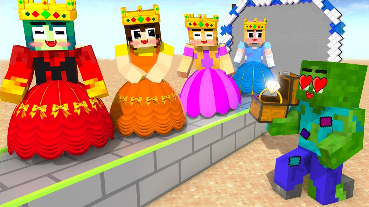 Monster School : Zombie x Squid Game PRINCESS & POOR ZOMBIE - Minecraft ...