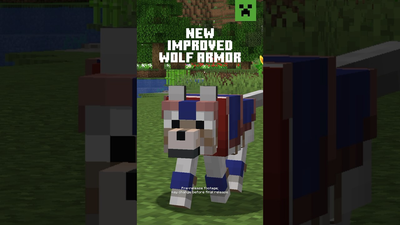 NEW IMPROVED WOLF ARMOR! - Minecraft videos