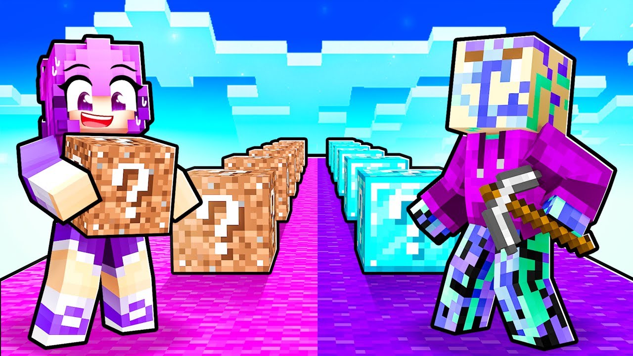 NOOB vs PRO Lucky Block Race in Minecraft! - Minecraft videos