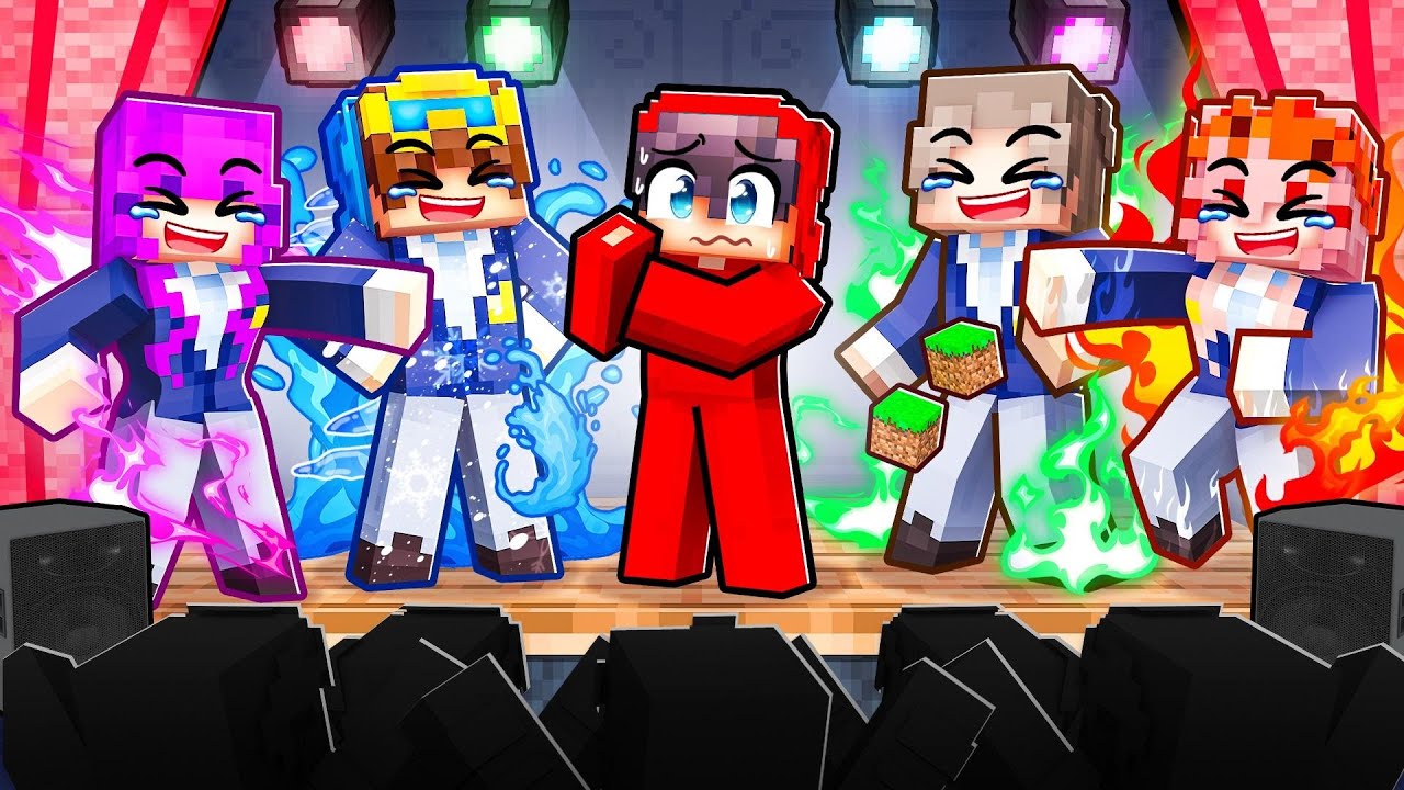 ONE BOY at an ELEMENTAL ONLY School! - Minecraft videos