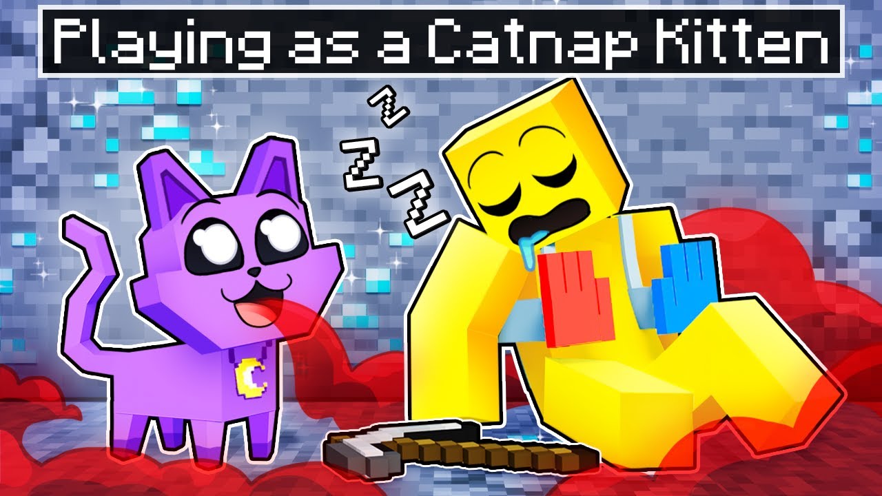 Playing as a CATNAP KITTEN in Minecraft! - Minecraft videos