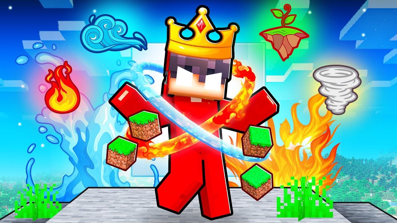Playing as an ELEMENTAL KING in Minecraft! - Minecraft videos