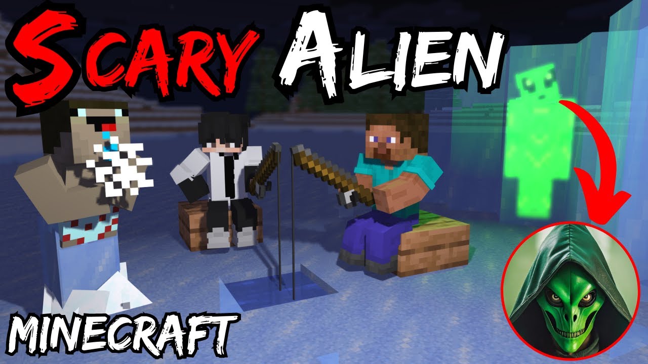 SCARY ALIEN || PART-1|| MINECRAFT HORROR STORY IN HINDI - Minecraft videos