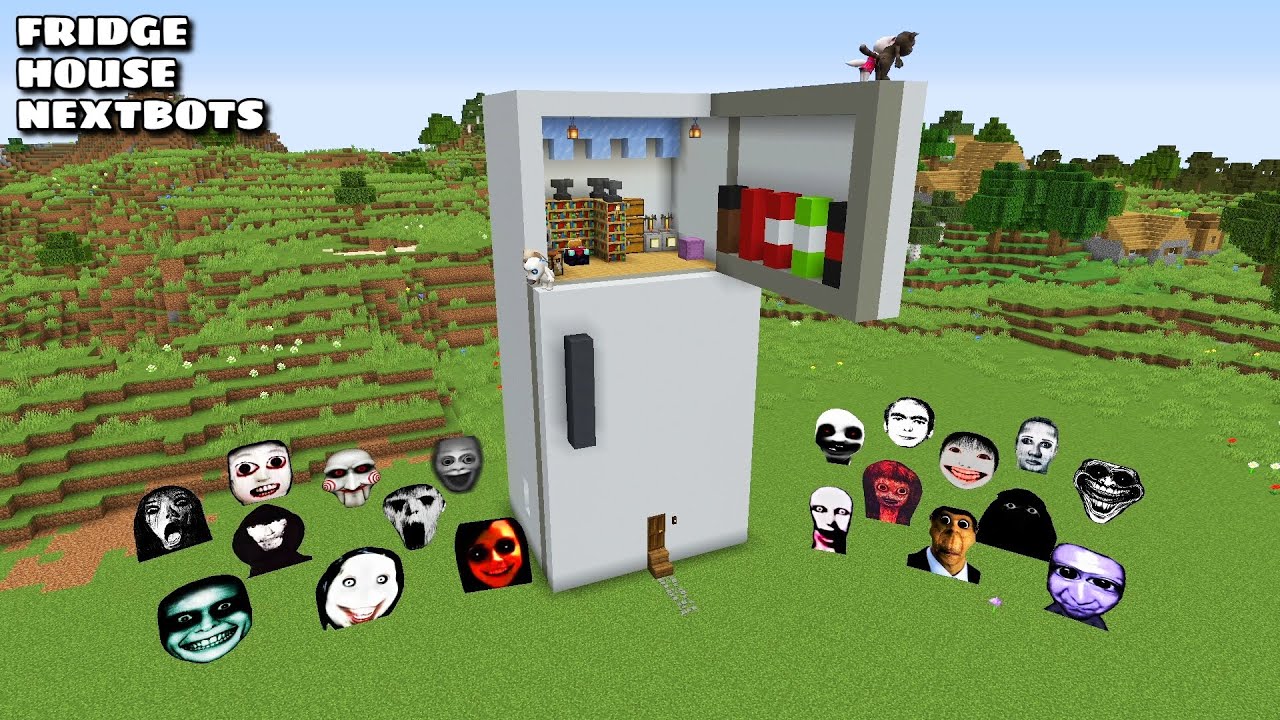 SURVIVAL FRIDGE HOUSE WITH 100 NEXTBOTS in Minecraft - Gameplay ...