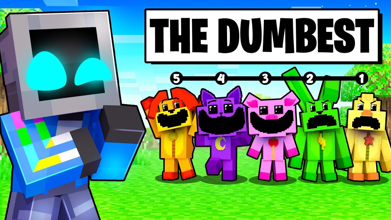 TeeVee Ranks SMILING CRITTERS in Minecraft! - Minecraft videos