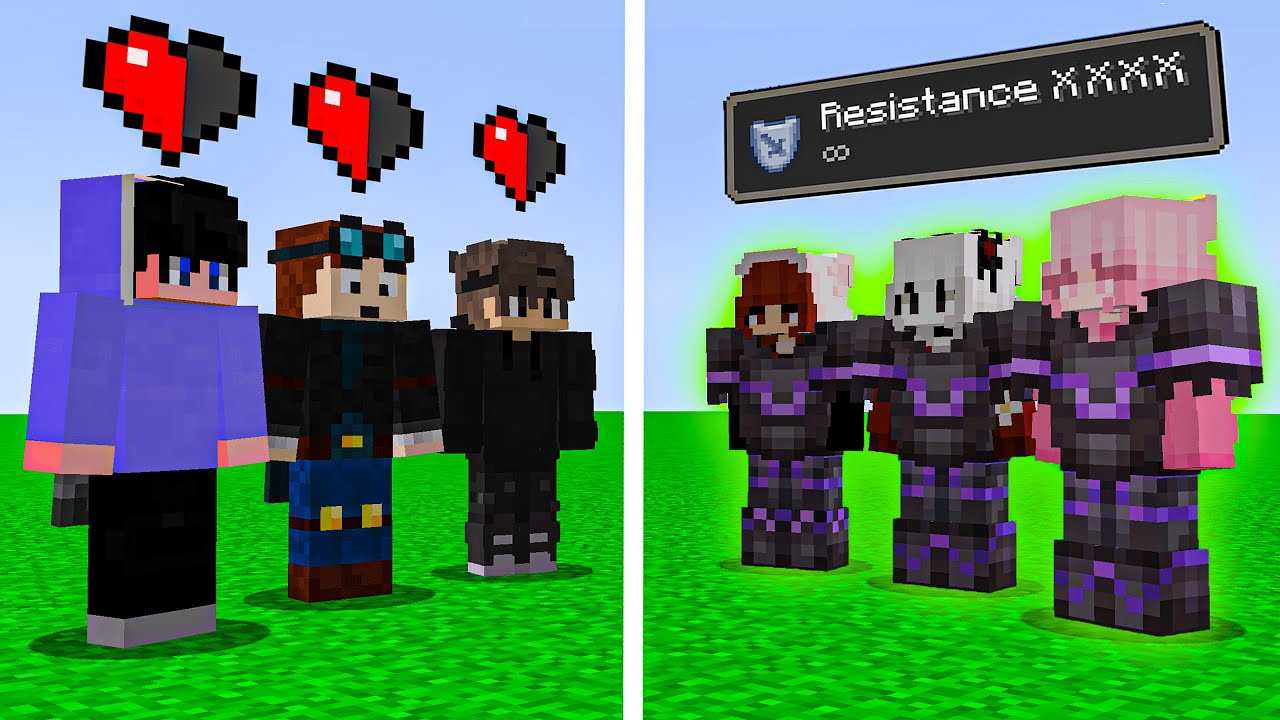 Why Only Boys Take Damage on This Minecraft Server... - Minecraft videos