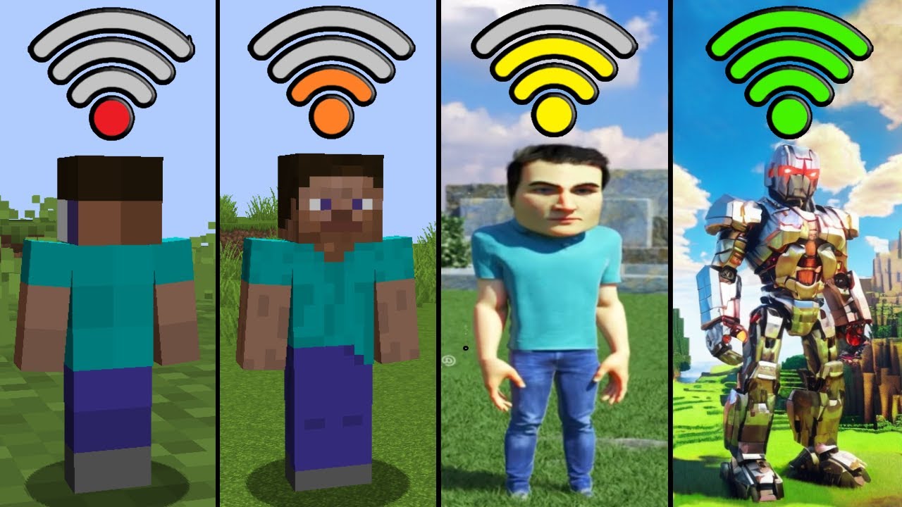 minecraft with different Wi-Fi - MONSTER compilation - Minecraft videos