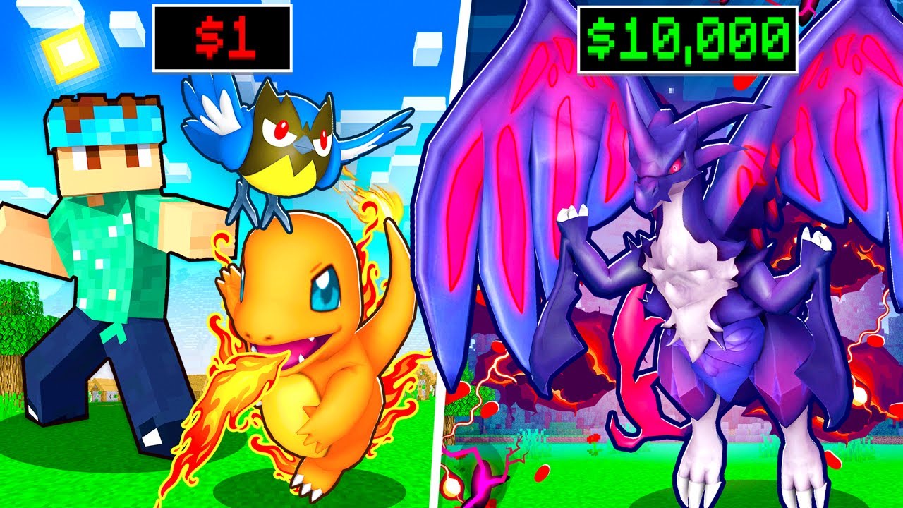 $1 Vs $10,000 FUSION POKEMON in PIXELMON! (Minecraft) - Minecraft videos