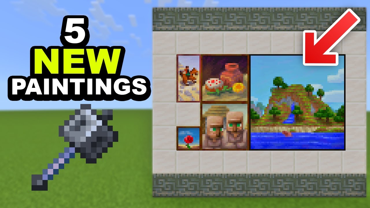 5 NEW PAINTINGS ADDED, NEW Mace Enchantments! Minecraft Bedrock 1.21.0 ...