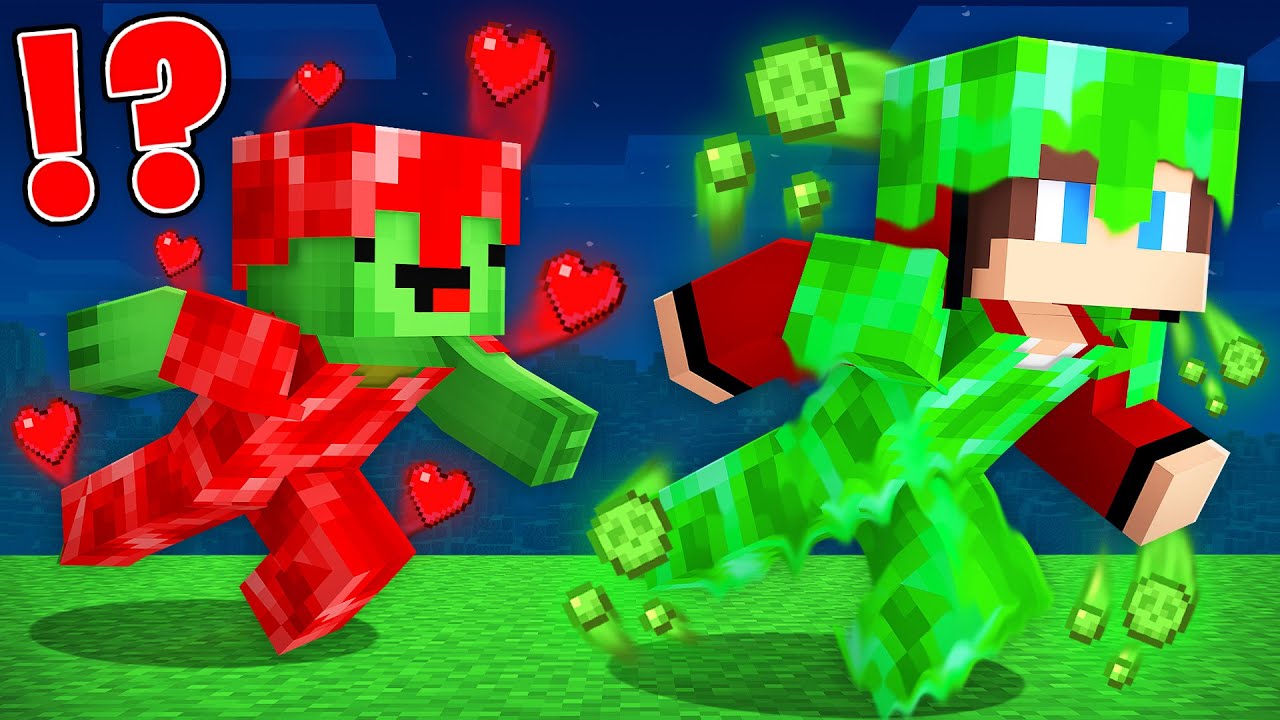 ACID ARMOR Speedrunner vs HEAL AMOR Hunter : JJ vs Mikey in Minecraft Maizen! - Minecraft videos