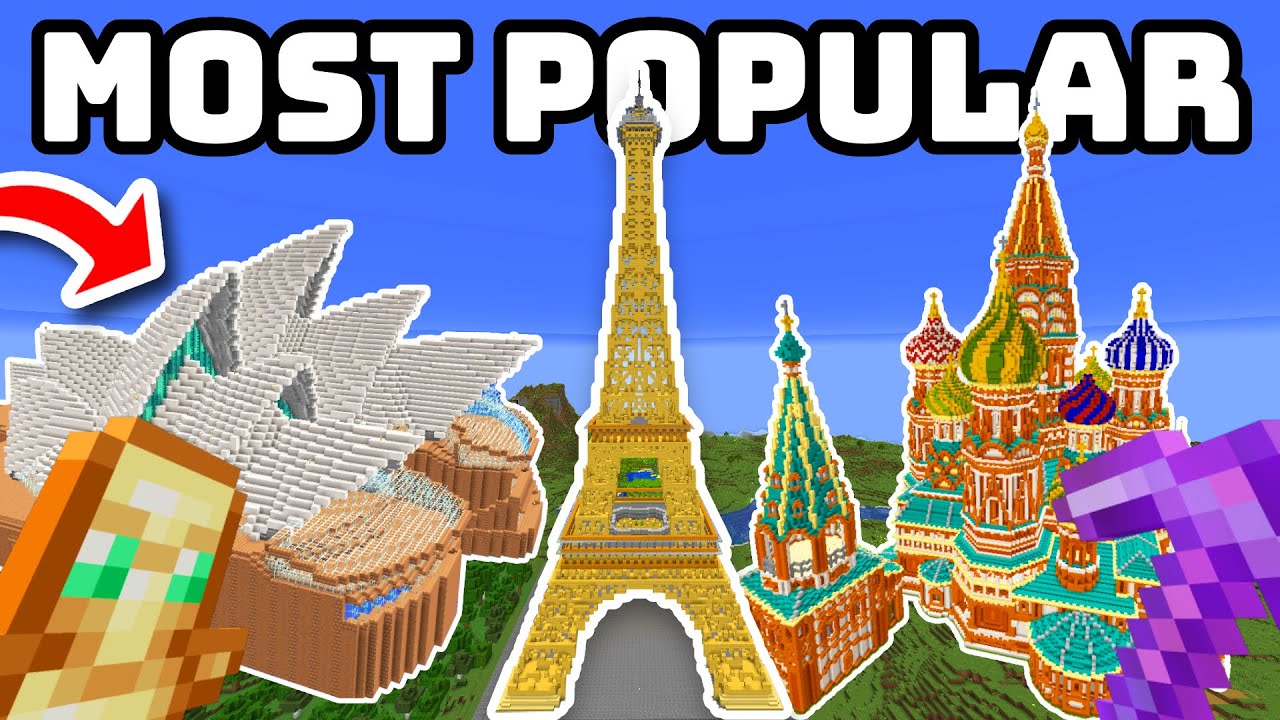 I Built The MOST POPULAR Builds in Minecraft Hardcore - Minecraft videos
