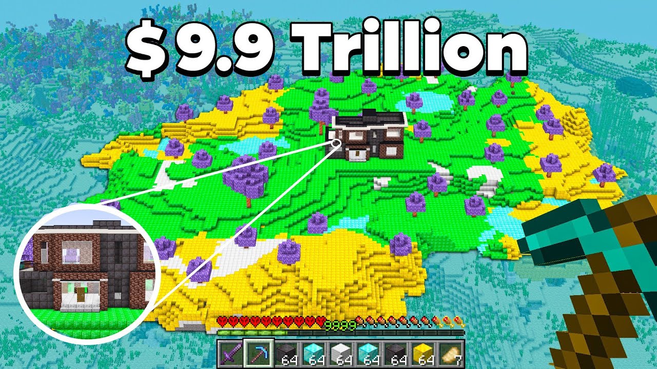 I Built the Most Expensive Island in Minecraft Hardcore - Minecraft videos