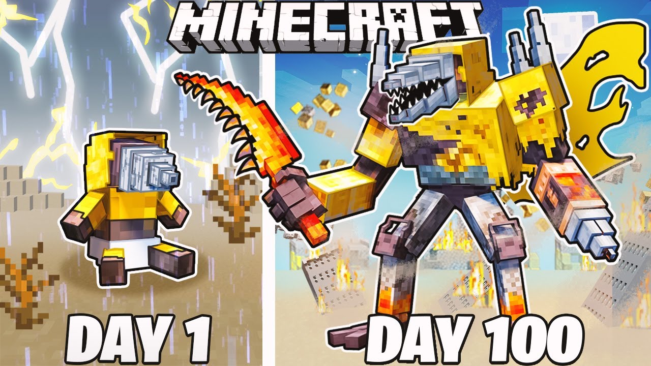 I Survived 100 Days as the LAST TITAN in Minecraft! - Minecraft videos