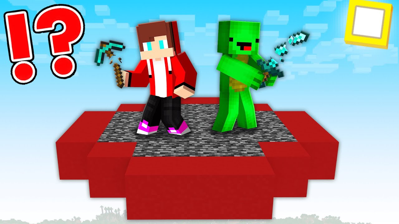 JJ And Mikey Survive In BEDROCK CIRCLE In Minecraft - Maizen - Minecraft videos